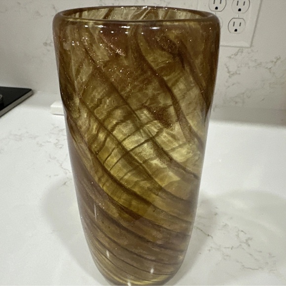 Murano Glassware | Accents | Murano Glassware Swirl Gold Dust 9amber ...